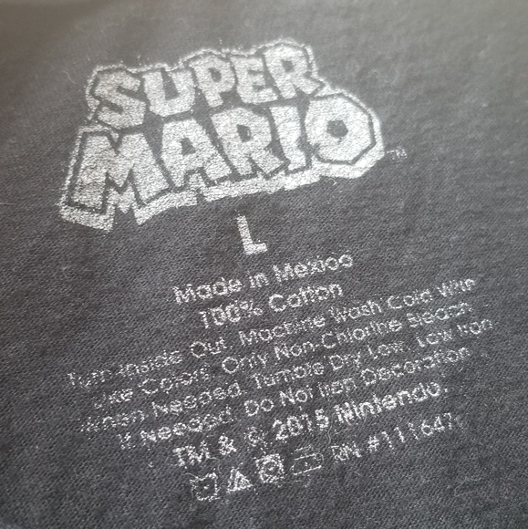 Nintendo | Shirts | Nintendo Mens Mario Floral Print Run Black Tshirt ...